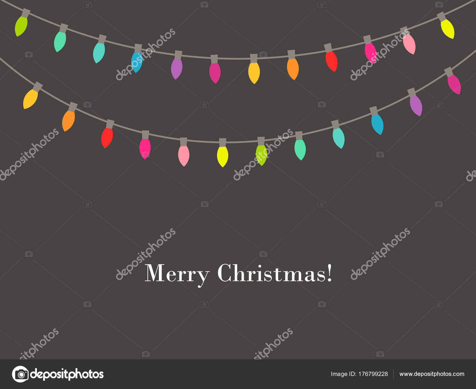 Christmas lights colors chain Stock Vector Image by ©Studiobarcelona ...