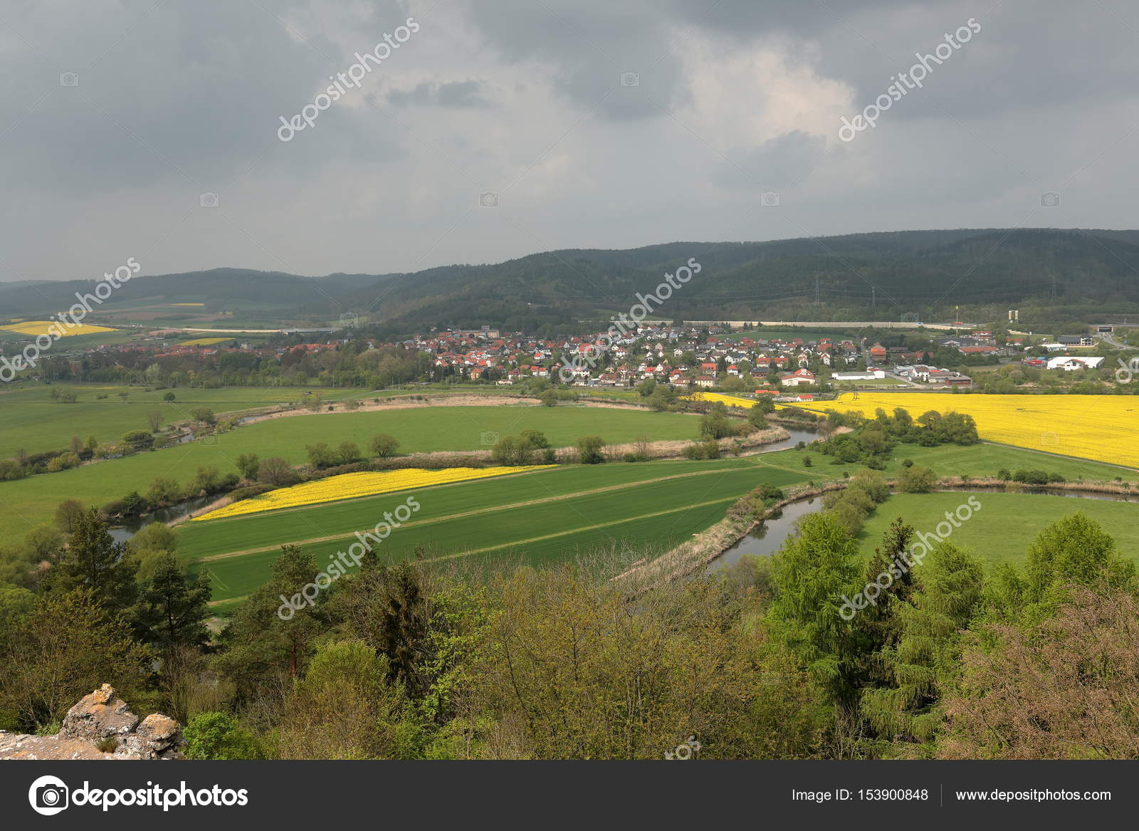 The Werra Valley between Hesse and Thuringia in Germany Stock Photo by ...
