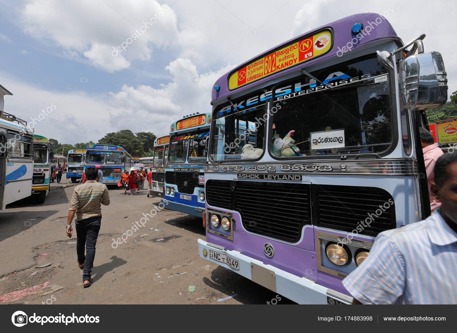 Bus Station Kandy Sri Lanka August 2017 — Stock Editorial Photo ...