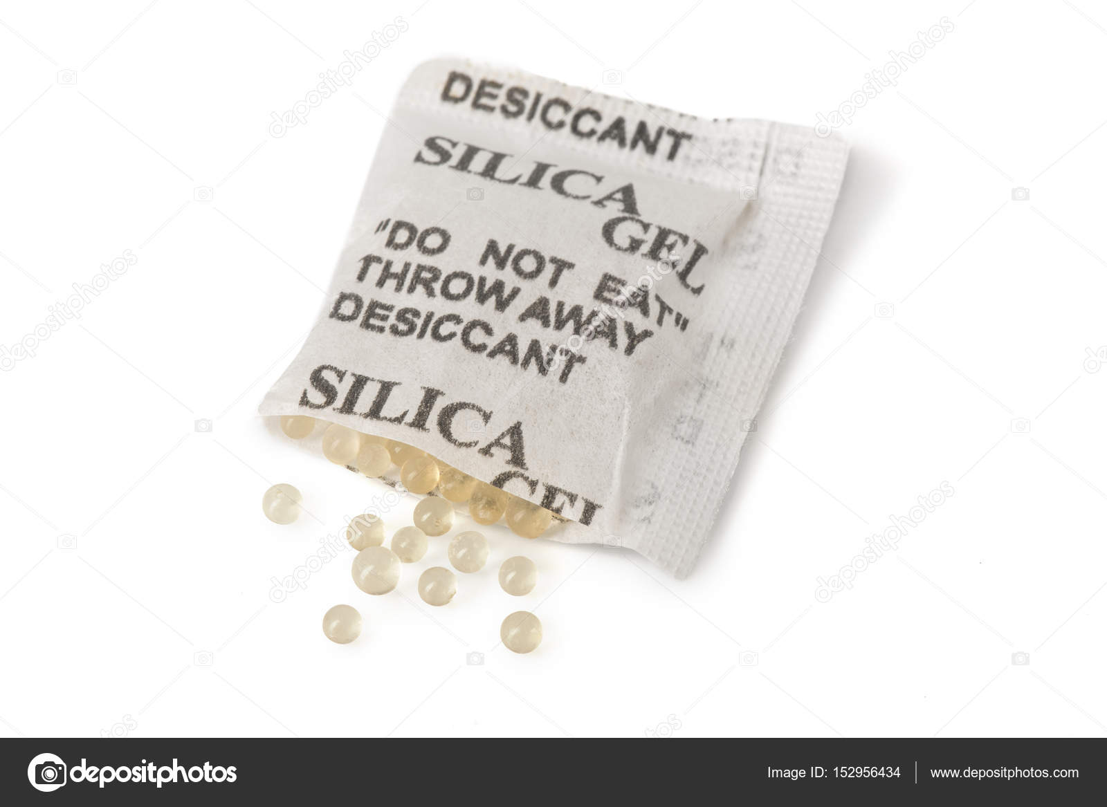 Silica Gel Packet - Opened — Stock Photo © icemanj #152956434