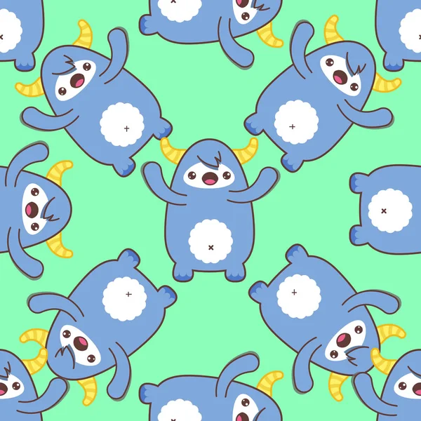 Cartoon yeti seamless pattern. Vector illustration Stock Vector Image ...