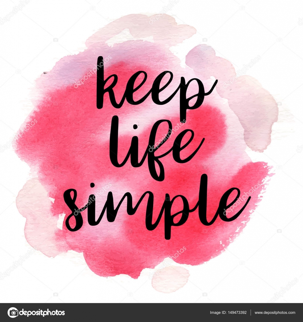 Quote Keep life simple. Vector illustration — Stock Vector ...