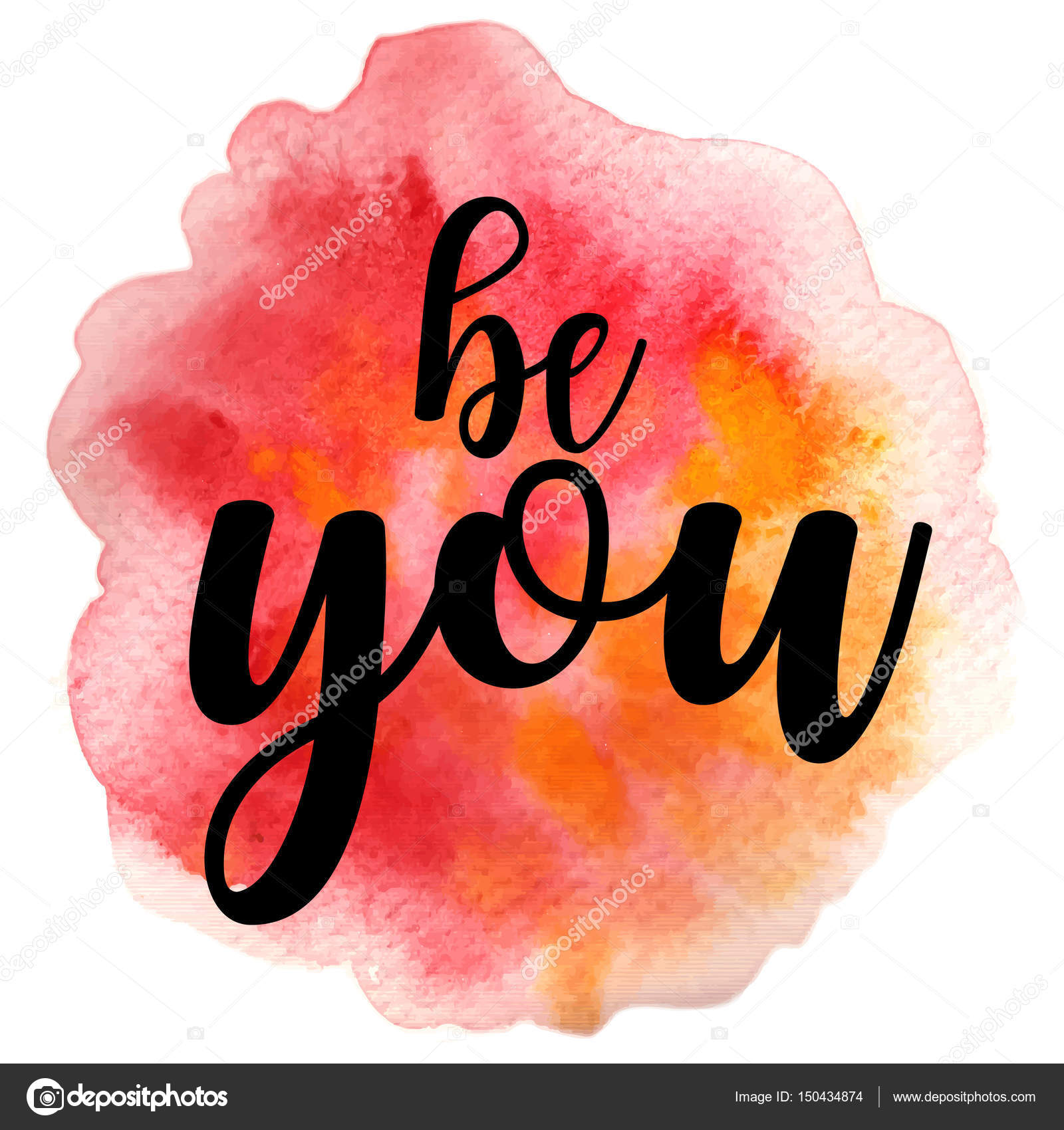 Quote Be you. Vector illustration Stock Illustration by ©mariaaverburg ...