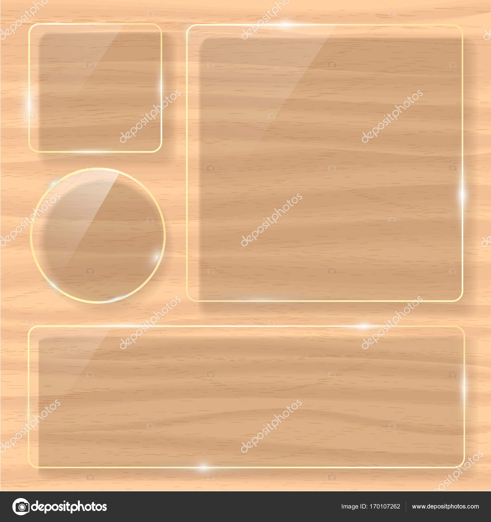 Wooden texture with glass framework. Vector illustration — Stock Vector ...