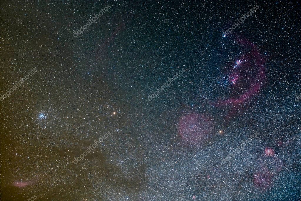 La Constelación de Orión con el cazador y Orión Nebulae es y es un ...