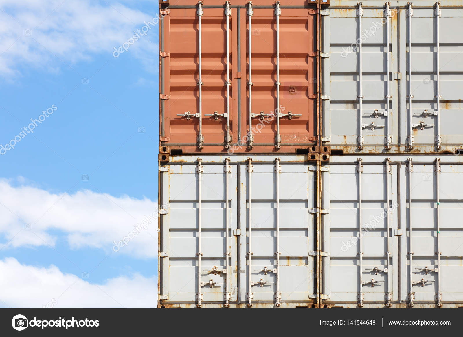 Cargo container stack Stock Photo by ©Torsakarin 141544648