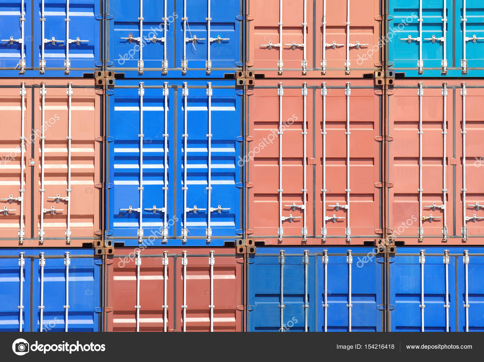 Colorful stack of containers Stock Photo by ©Torsakarin 154216418