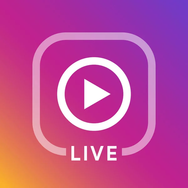 Live icon for social media. Instagram style Streaming sign ...