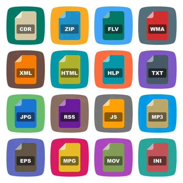 Formatos Archivo Iconos Para Uso Personal Comercial Vector de stock por ...