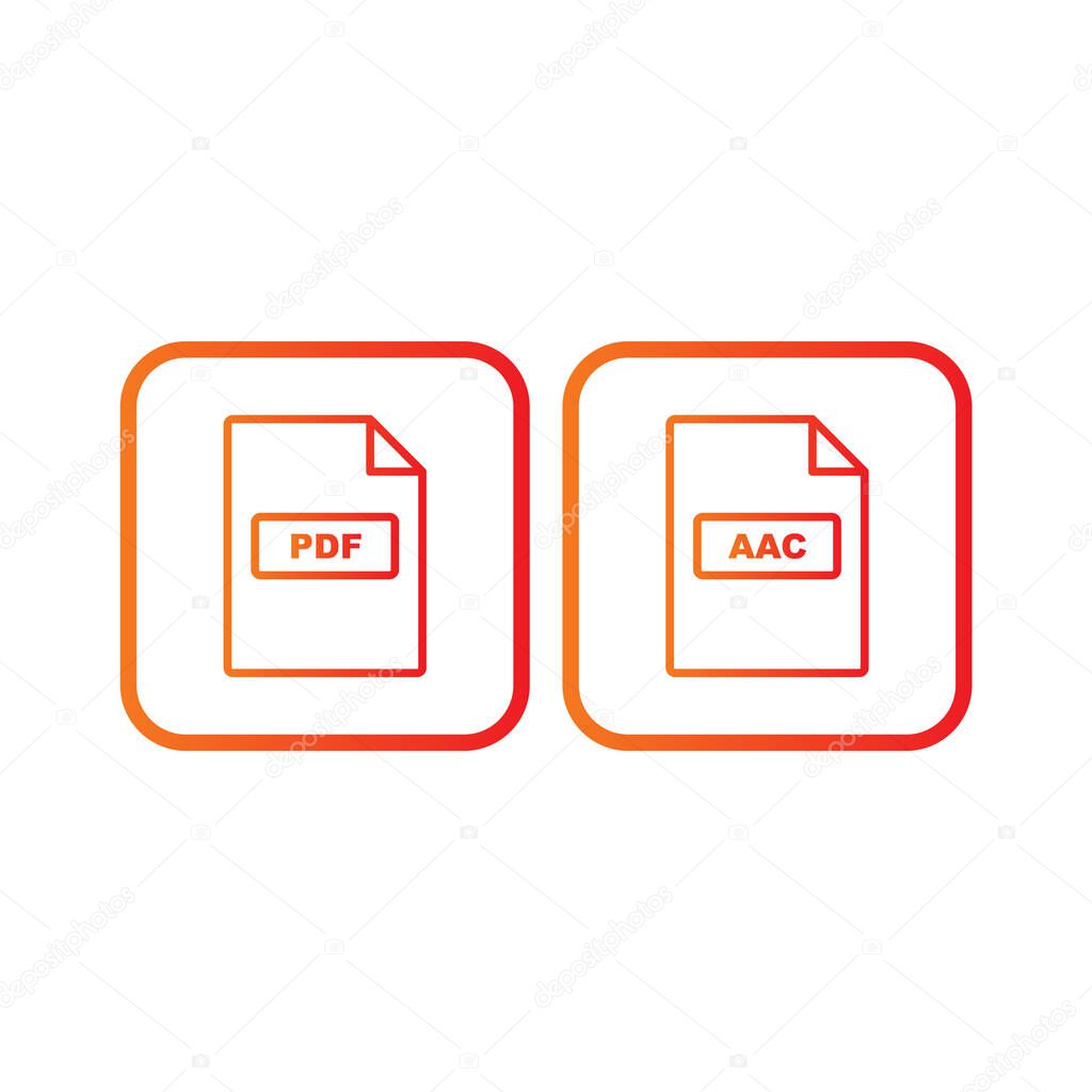 2 Conjunto de iconos de formatos de archivo aislados sobre fondo blanco ...