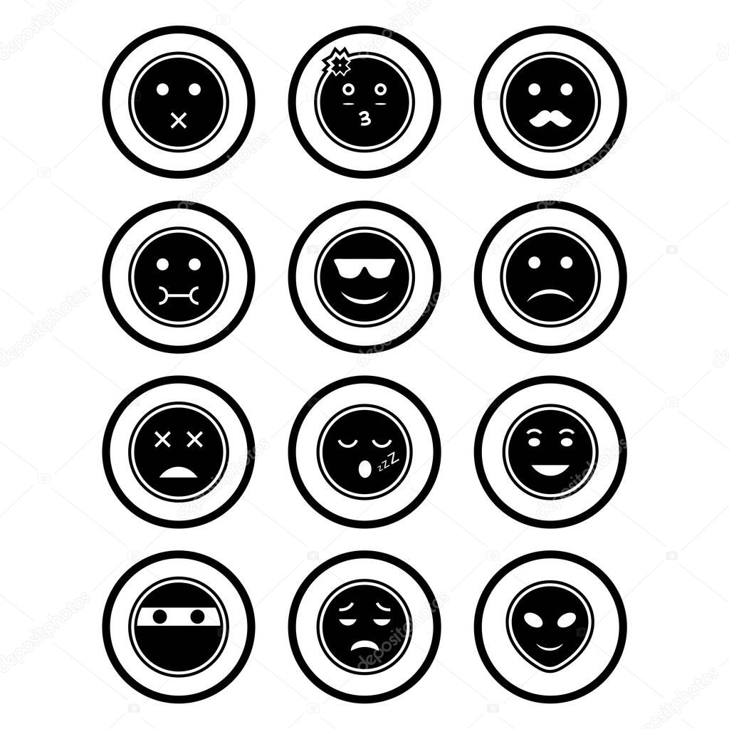 Set de 12 iconos de emoji para uso personal y comercial... 2023