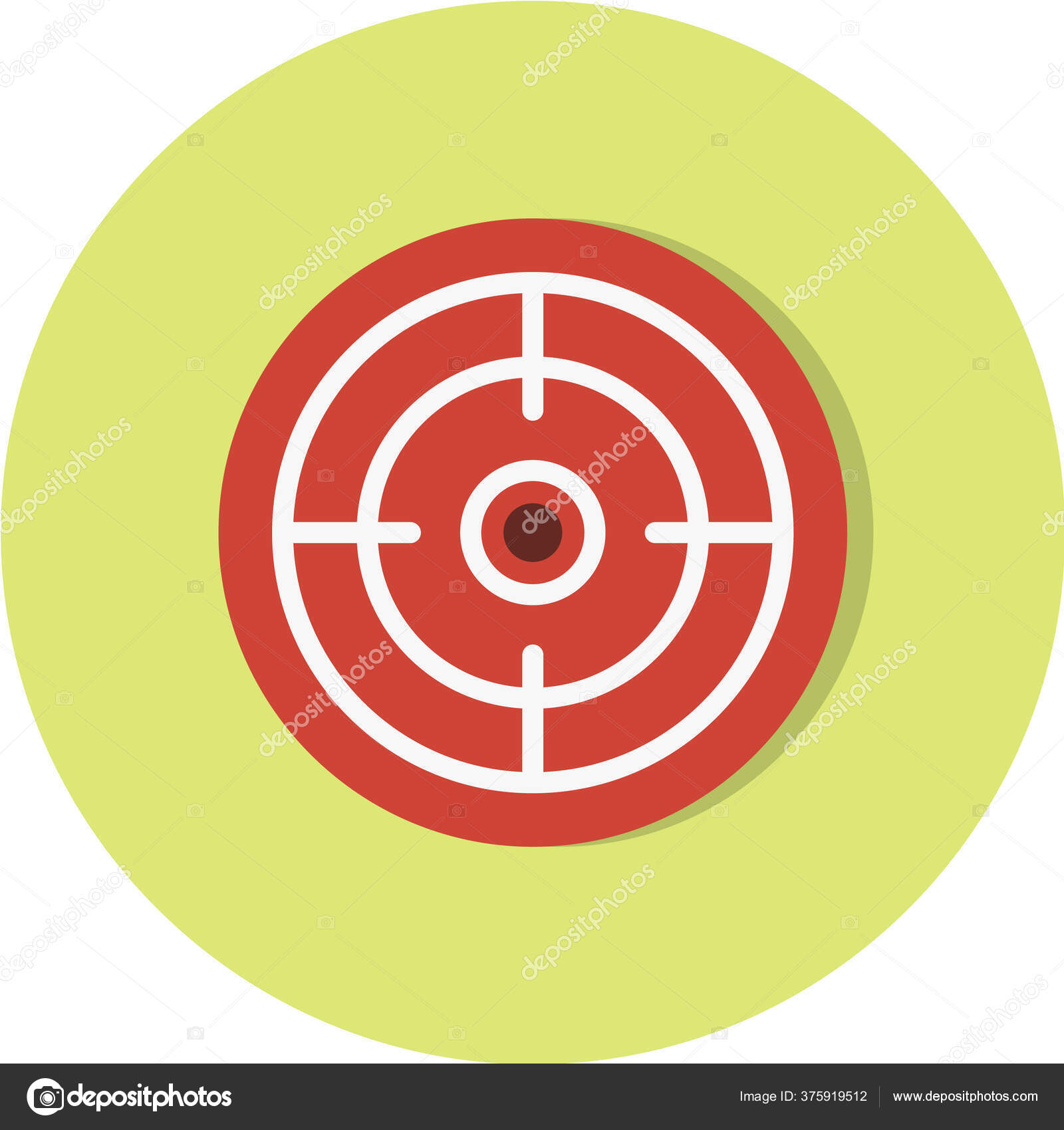 Vector Target Icon Black Background Stock Vector Image by ©IYIKON ...