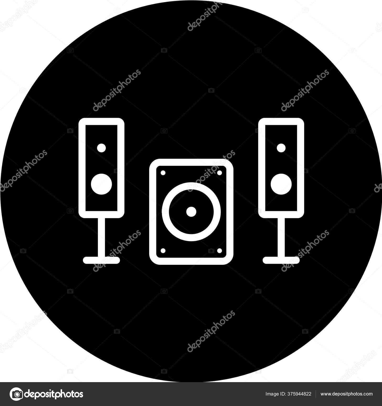 Sound System Vector Illustration Simple Icon Stock Vector Image by ...