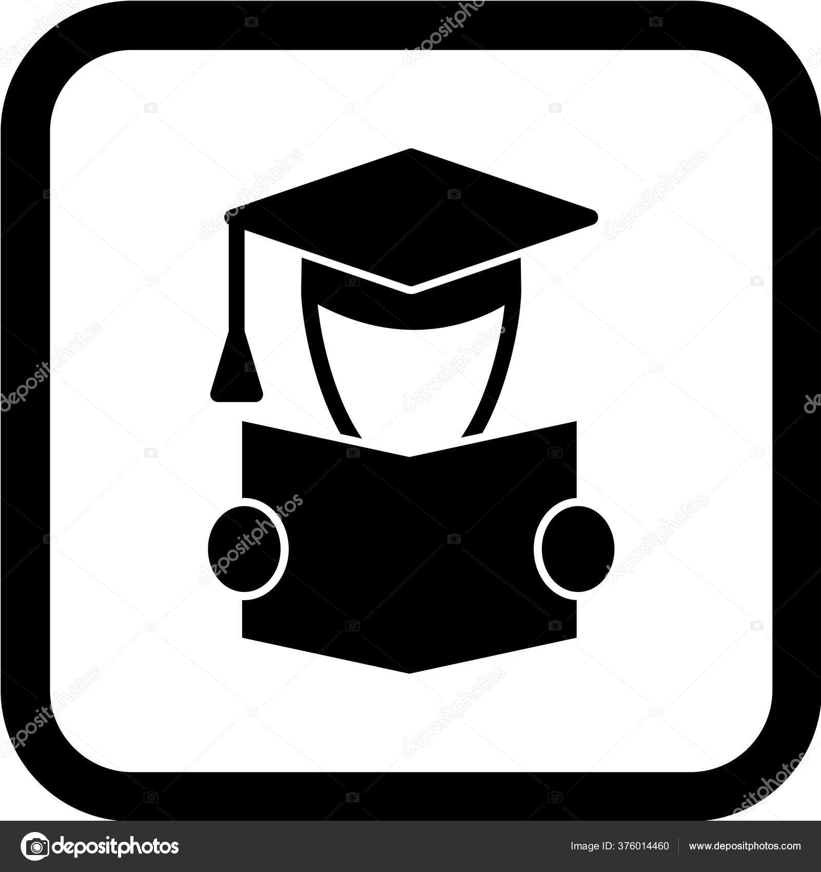 Icône Baccalauréat Illustration Vectorielle Chapeau Éducation — Image ...