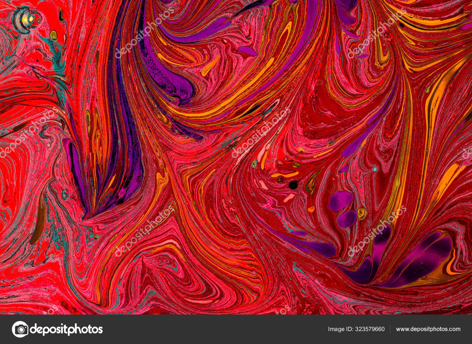 Traditional Ottoman Turkish Abstract Marbling Art Patterns Background ...