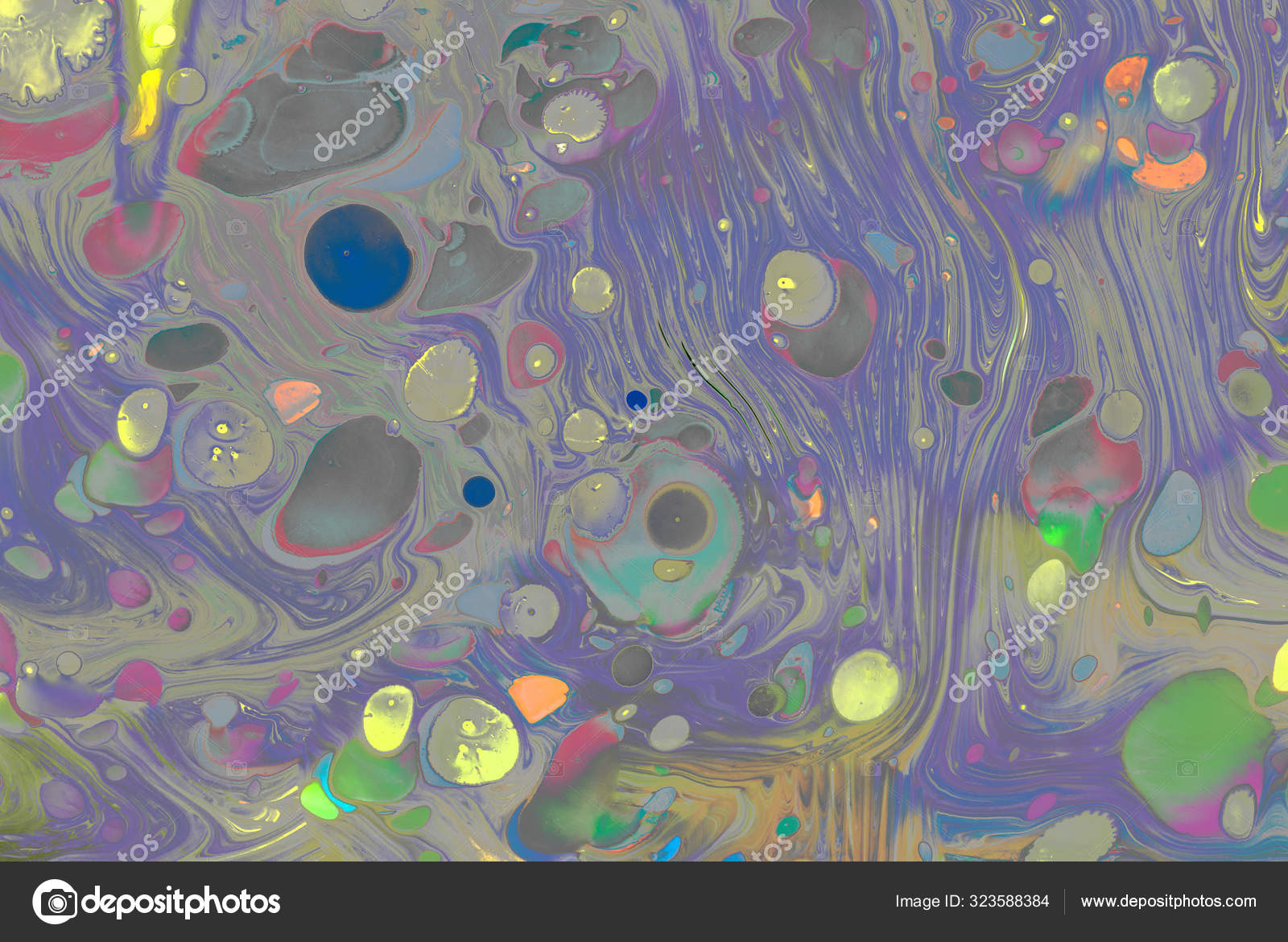 Traditional Ottoman Turkish Abstract Marbling Art Patterns Background ...