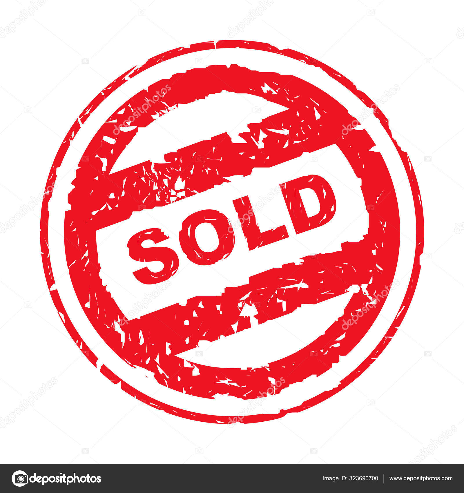Used Red Sold Stamp Isolated White Background Stock Photo by ©YAYImages ...