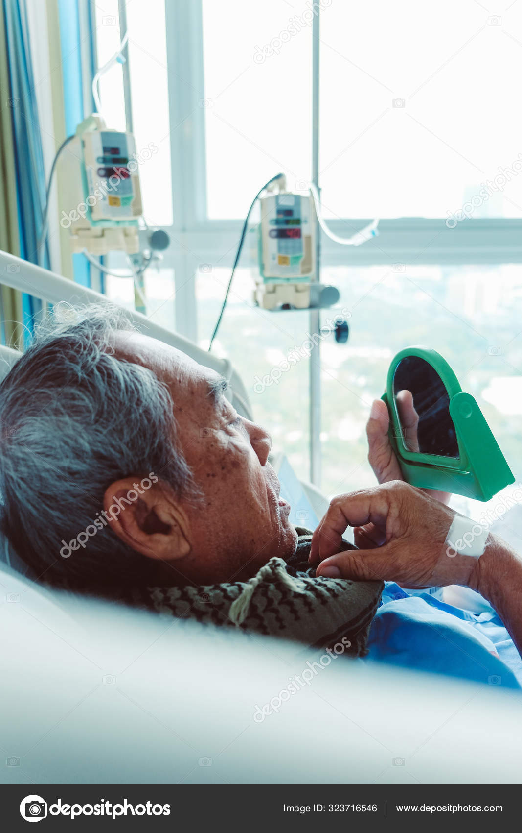 Elderly Patients Relax Hospital Bed Stock Photo by ©YAYImages 323716546