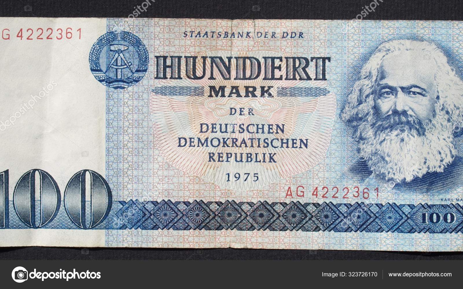 100 Mark Banknote Ddr East Germany Note Ratio – Stock Editorial Photo ...