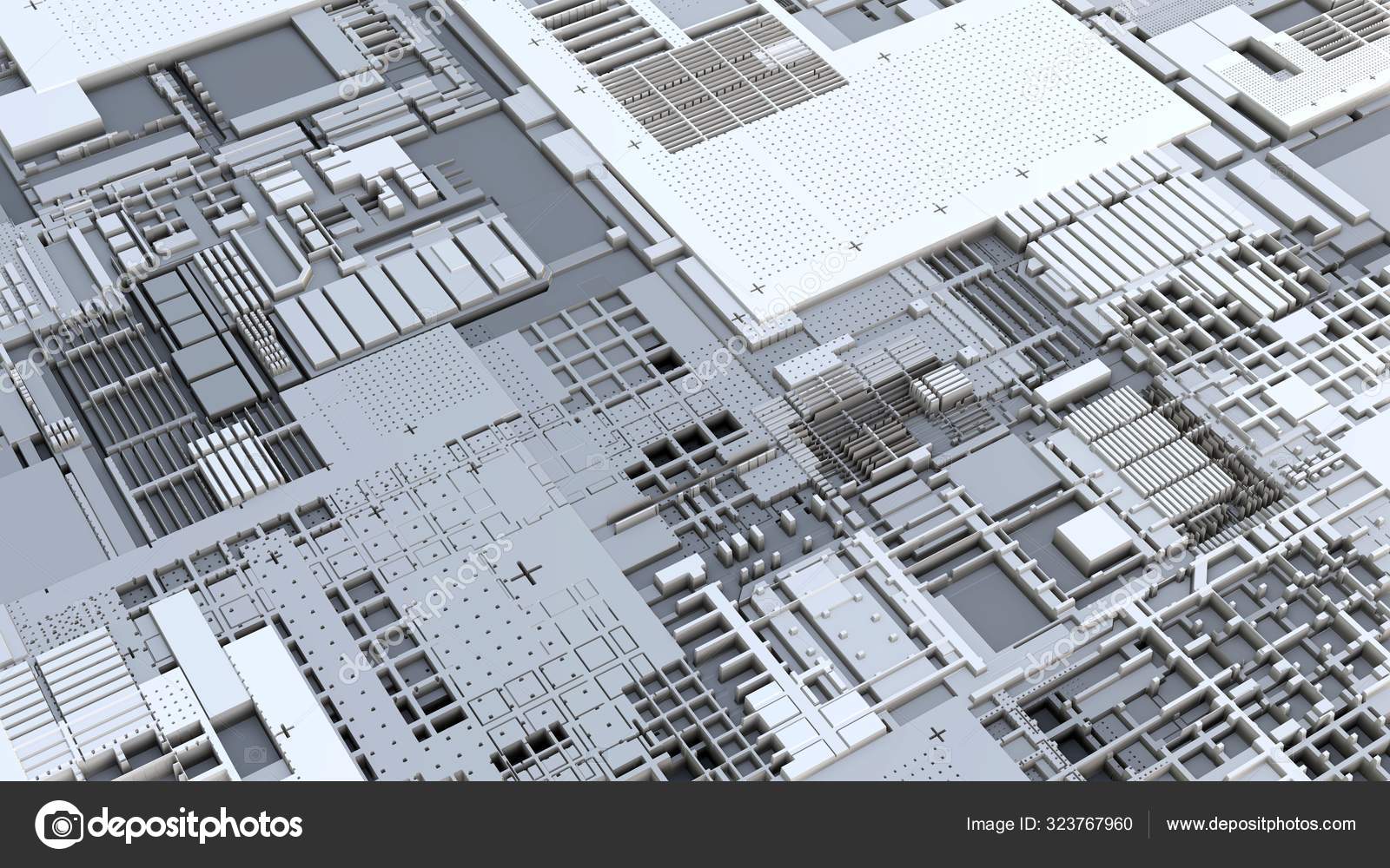 Render Abstract Technology Background Cubes Digital Technology Concept ...