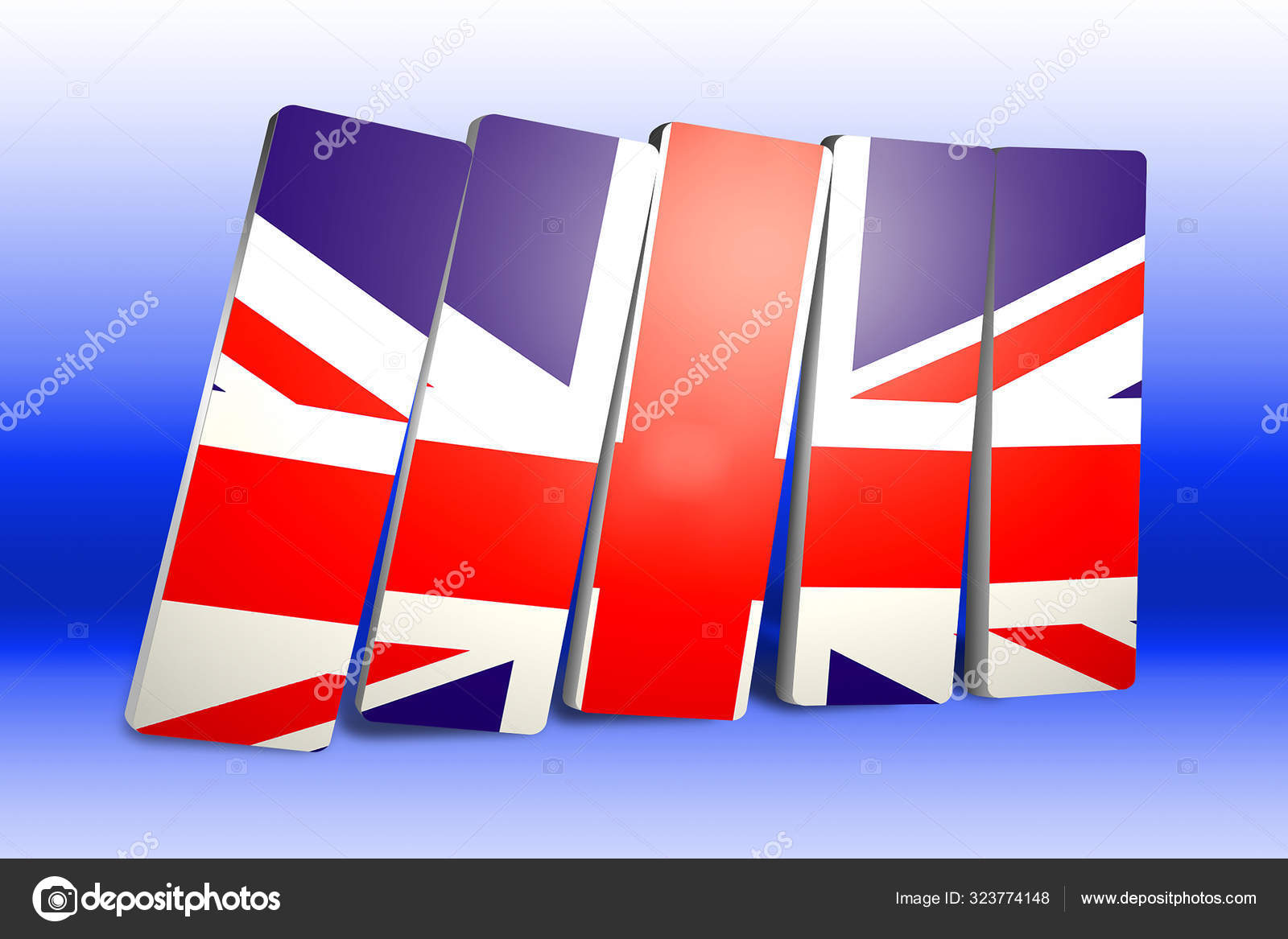 Pillars Union Jack Blue Background Stock Photo by ©YAYImages 323774148