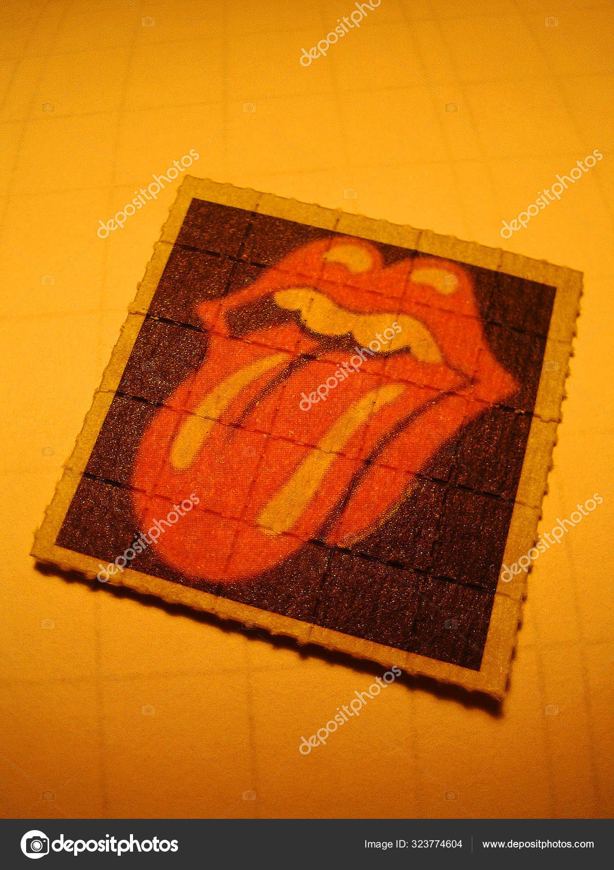 Rolling Stones Pegatina Lengua Fondo Bellas Artes Papel Pintado — Foto ...
