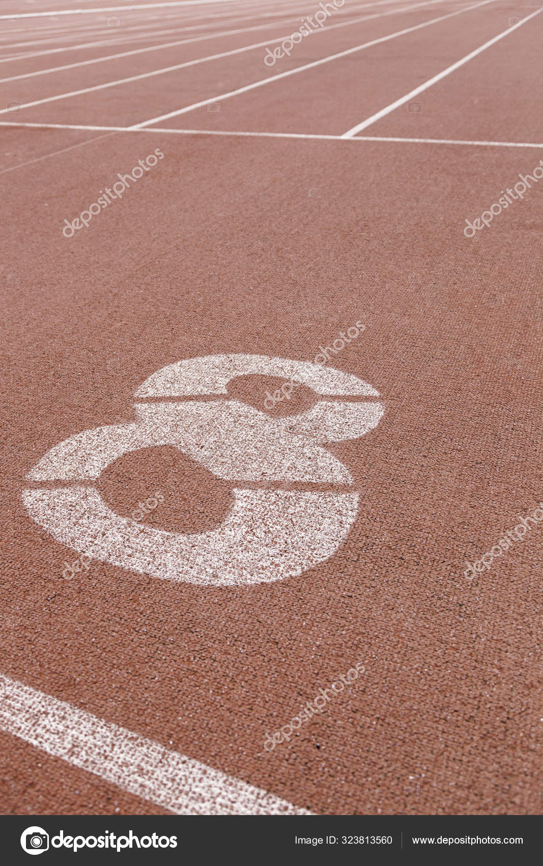 Number Eight Running Track Track Detail Running Outdoors Sport Healthy ...