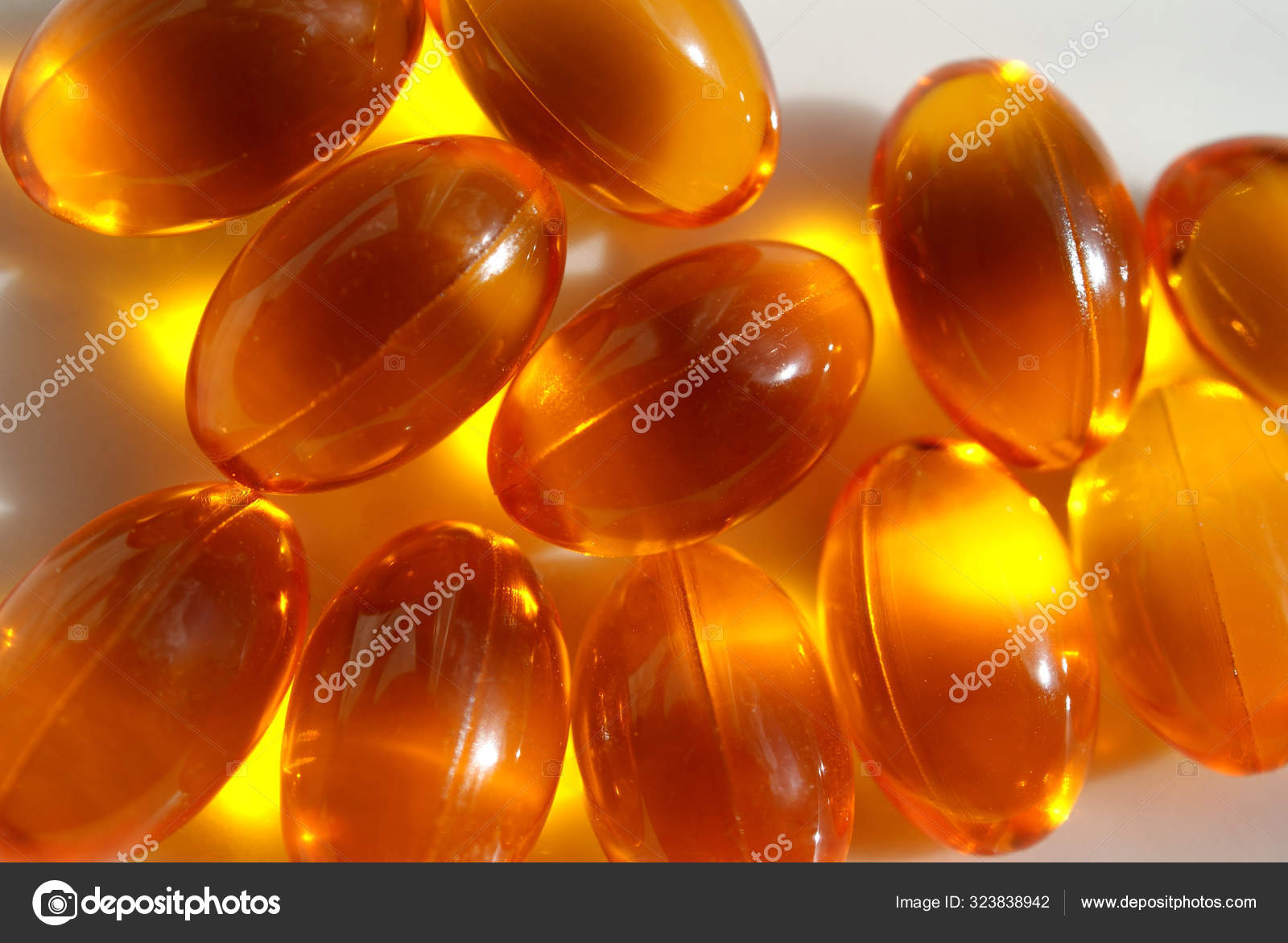 Eleven Multi Omega Capsules Photographed Close Capsules Contain Omega ...