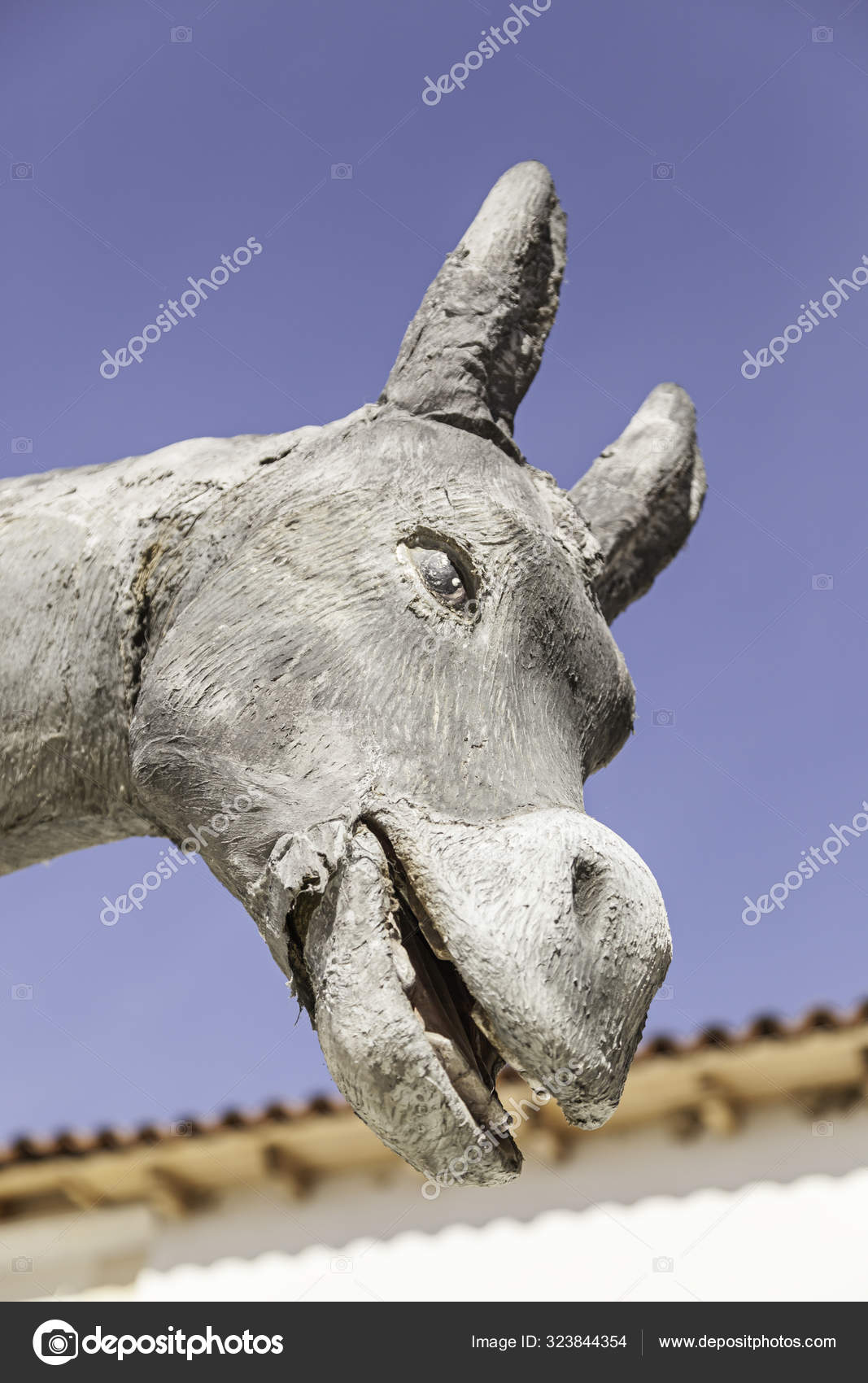 Donkey Shaped Statue Detail Figure Donkey Decoration Fun — Stock Photo ...