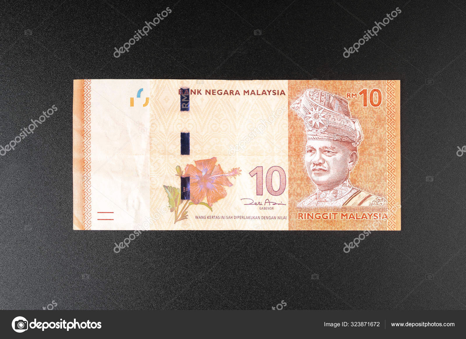 Malaysian Ringgit Banknote Black Surface – Stock Editorial Photo ...