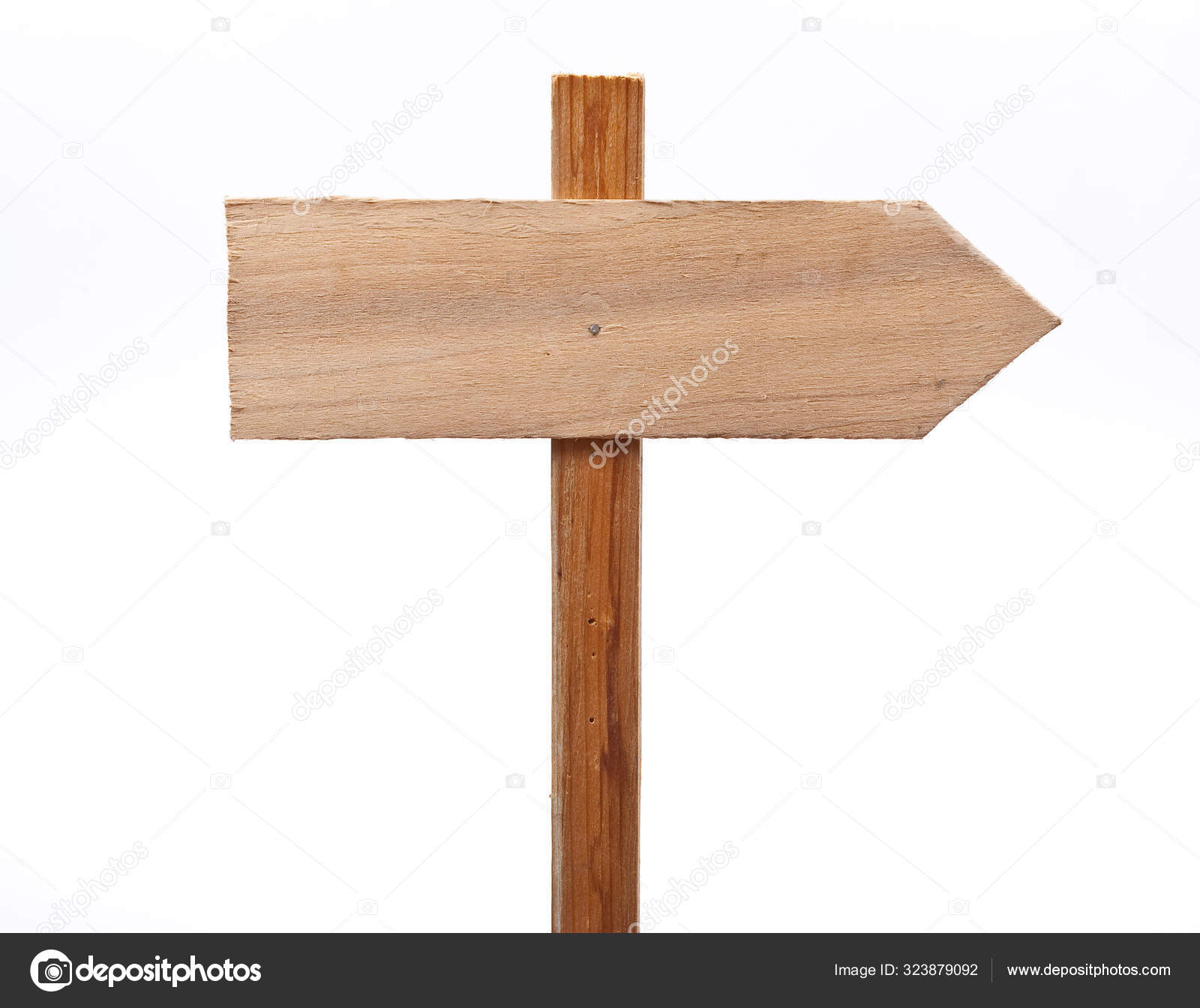 Wooden Sign Isolated White Background Stock Photo by ©YAYImages 323879092