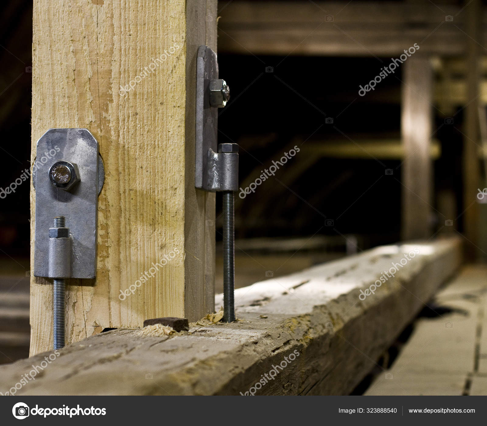 Steel Fixation Wood Construction Stock Photo by ©YAYImages 323888540