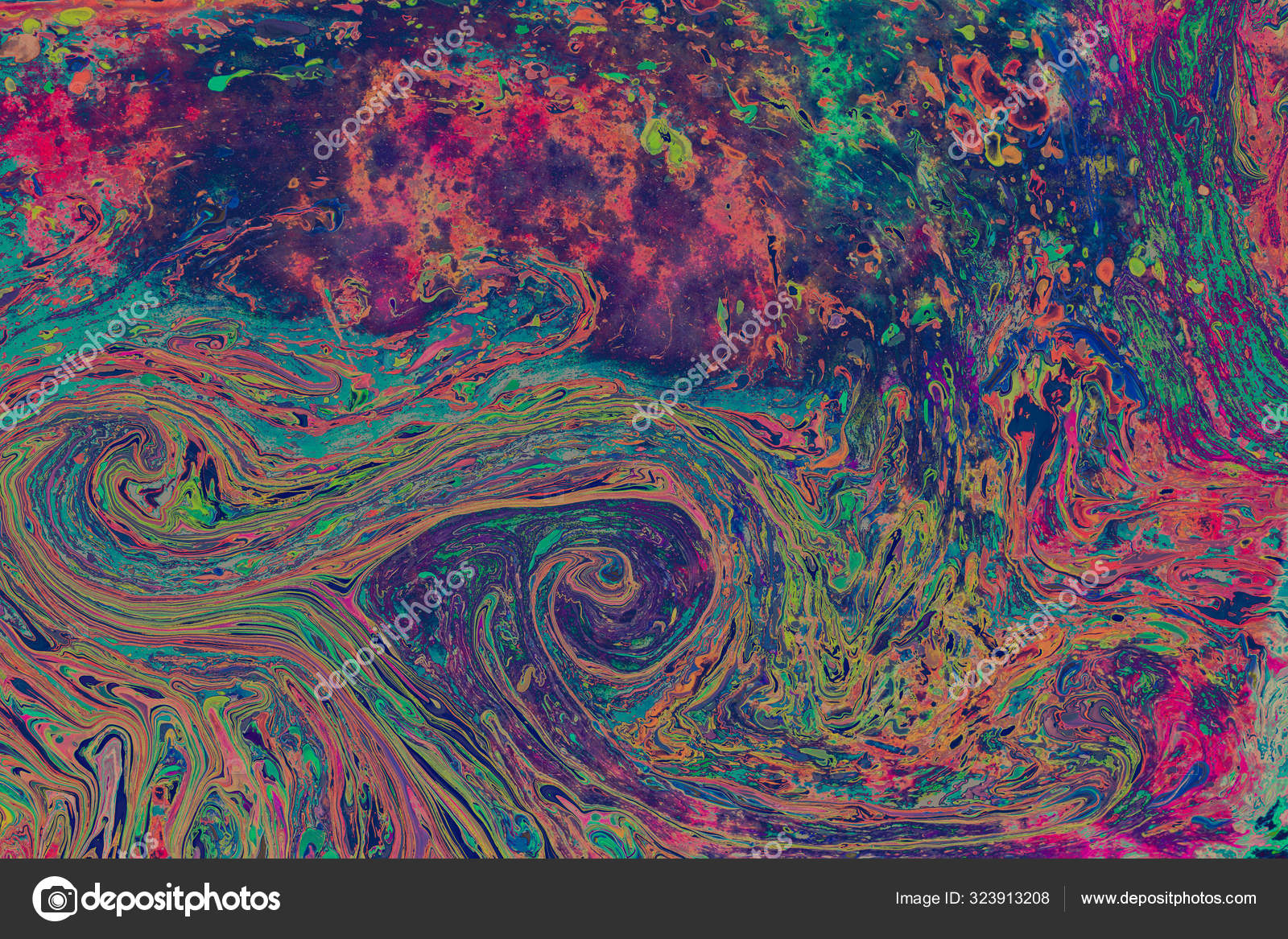 Traditional Ottoman Turkish Abstract Marbling Art Patterns Background ...