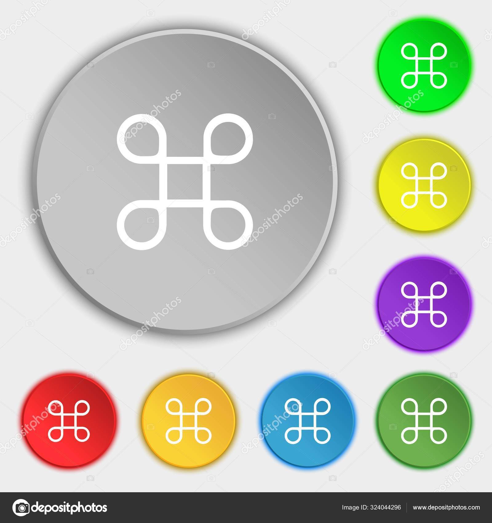 Keyboard Maestro Icon Symbols Eight Flat Buttons Illustration — Stock Photo © YAYImages #324044296