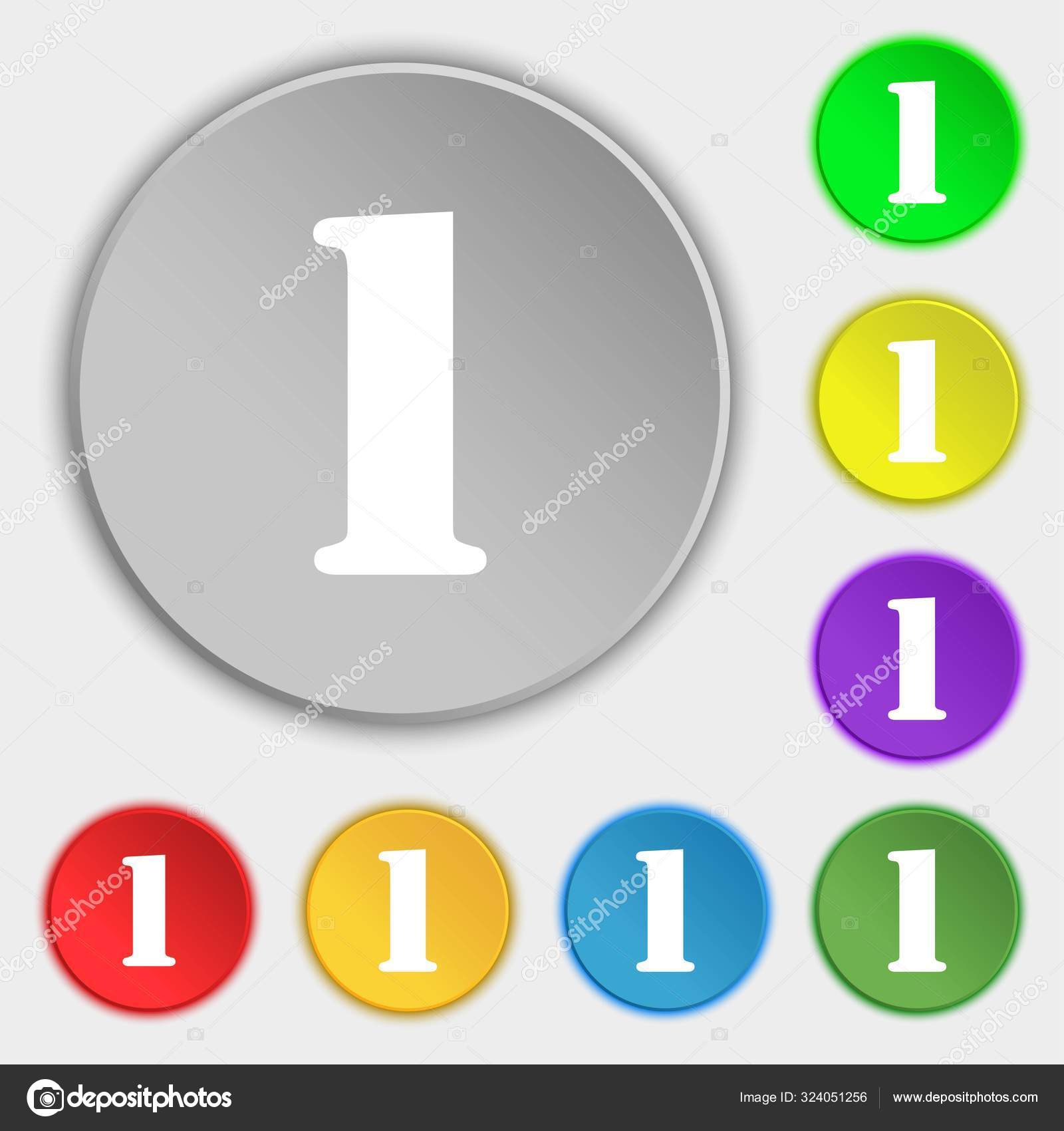 First Place Award Sign Winner Symbol Step One Symbols Eight Stock Photo ...