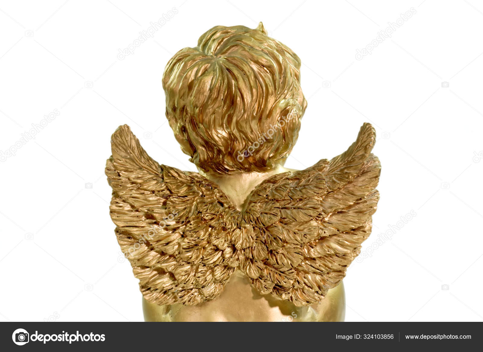 Backside Angel Figurine Bright Background Stock Photo by ©YAYImages ...