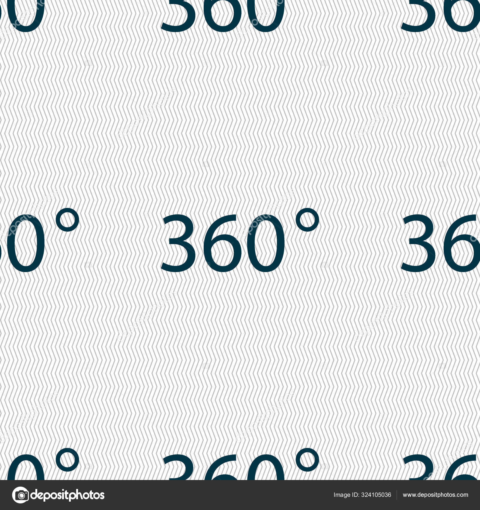 Angle 360 Degrees Sign Icon Geometry Math Symbol Full Rotation Stock ...