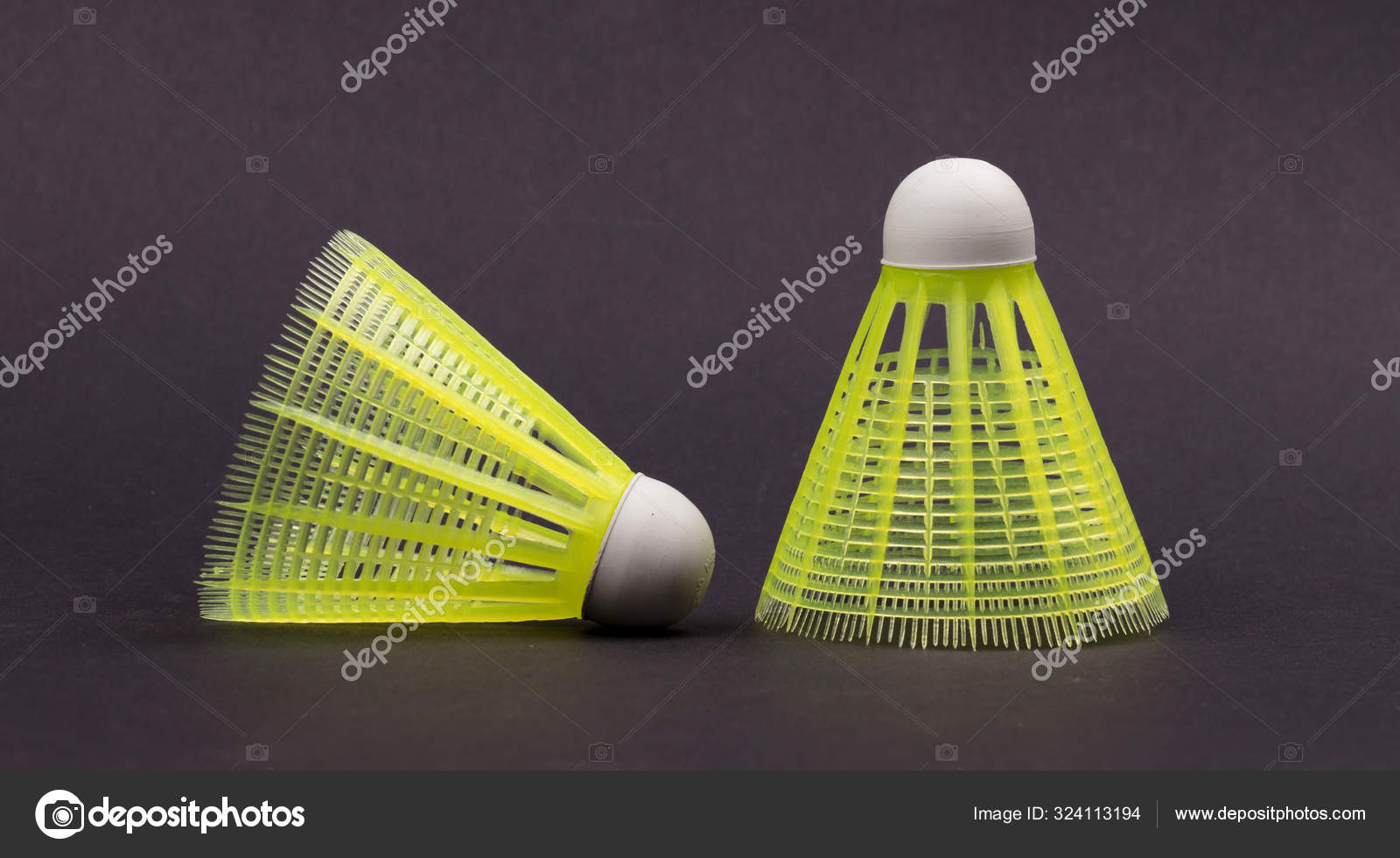 Close Two Shuttles Badminton Isolated Black Background — Stock Photo ...
