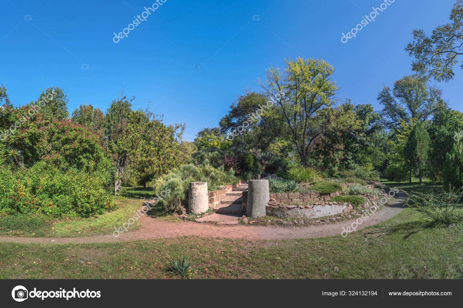 Old Abandoned Flowerbed Botanical Garden Odessa Ukraine Sunny Autumn ...