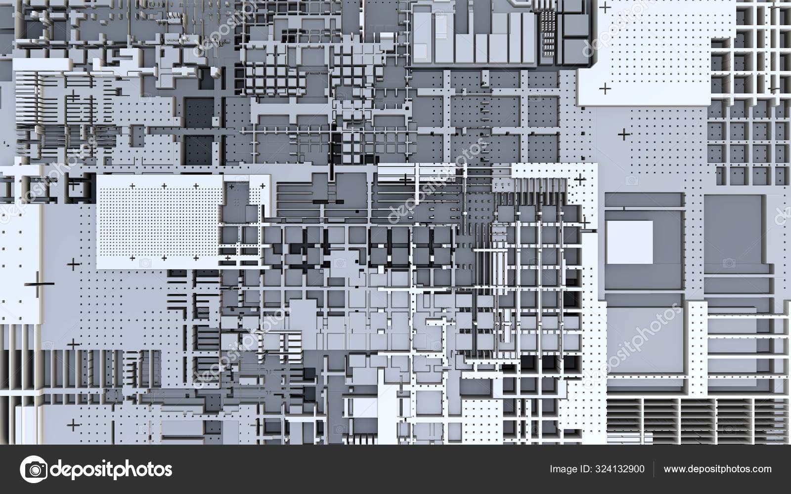 Render Abstract Technology Background Cubes Digital Technology Concept ...