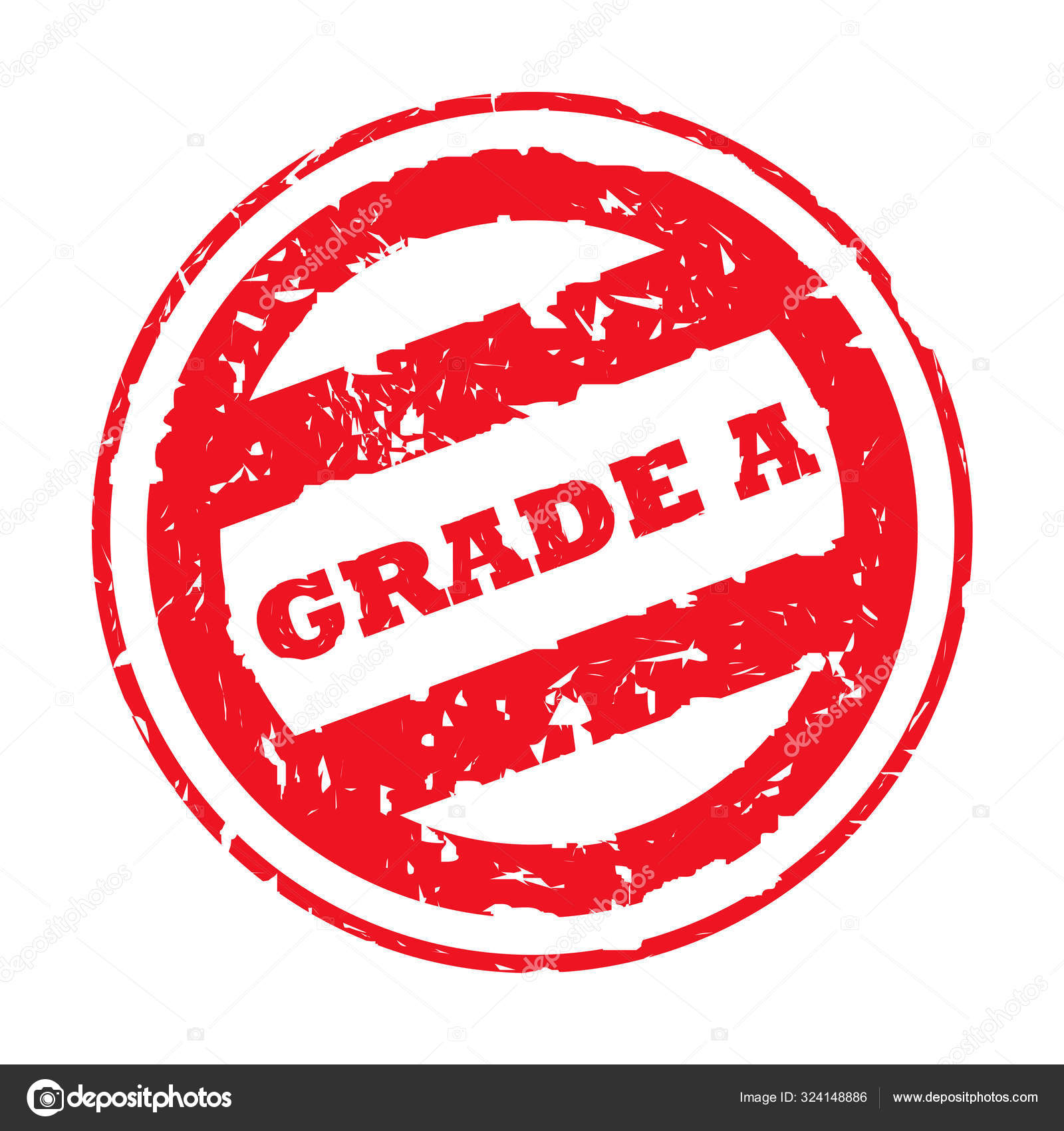 Red Used Grade Stamp Isolated White Background — Stock Photo ...