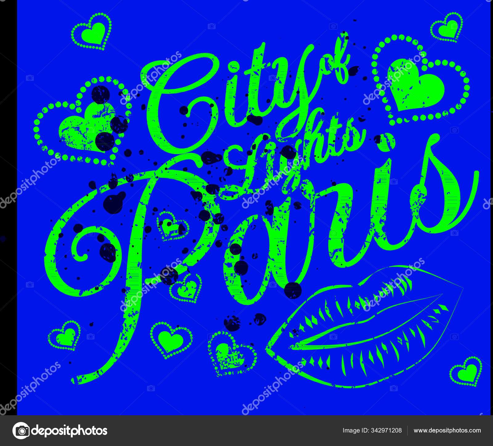 Paris City Slogan Vector Art Stock Vector by ©YAYImages 342971208