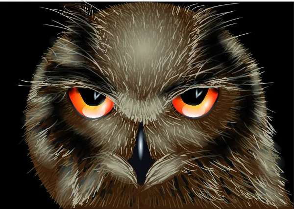 Owl Black Background Vector Illustration Stock Vector by ©YAYImages ...