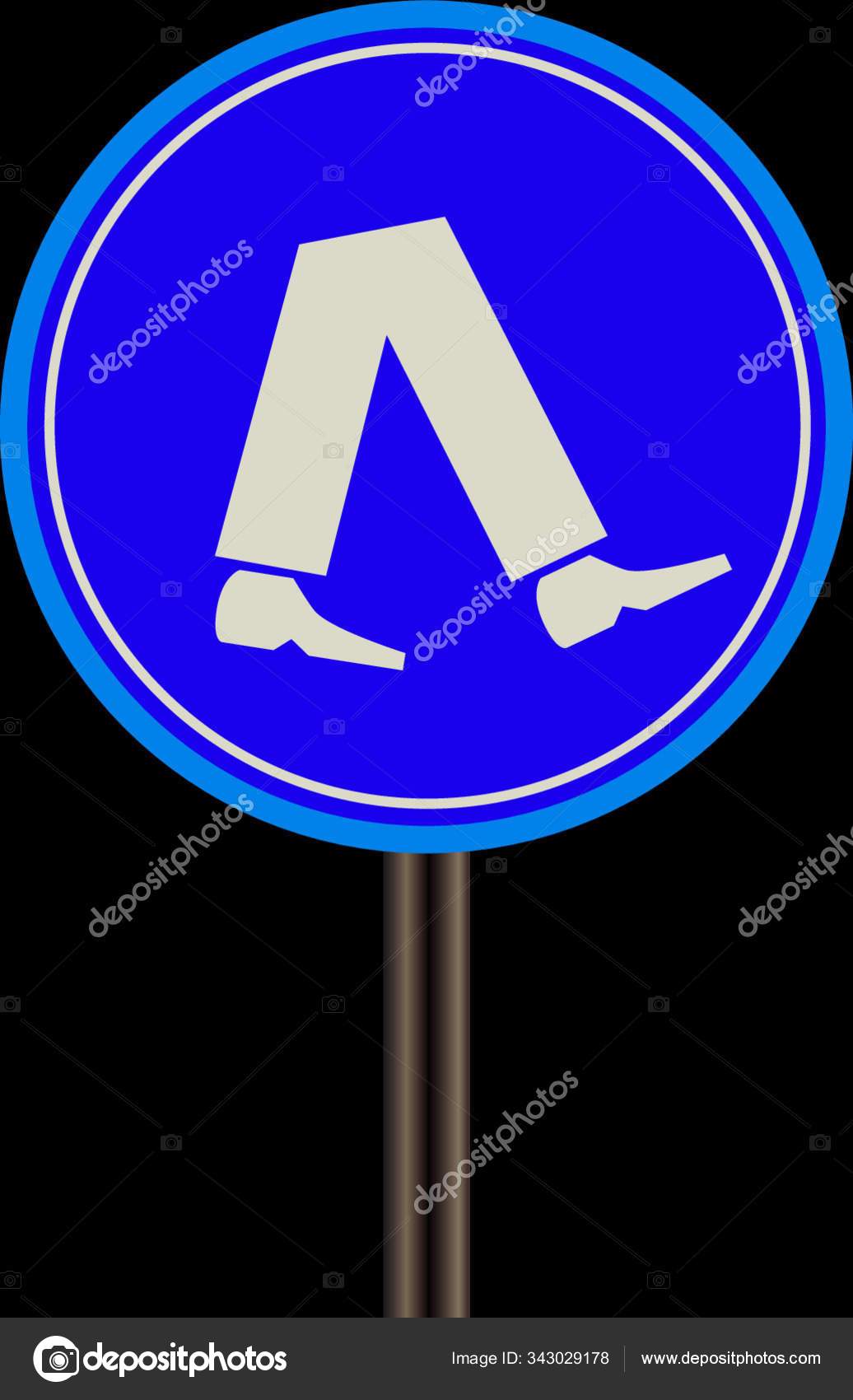 Walking Area Sign Vector Illustration Stock Vector Image by ©YAYImages ...
