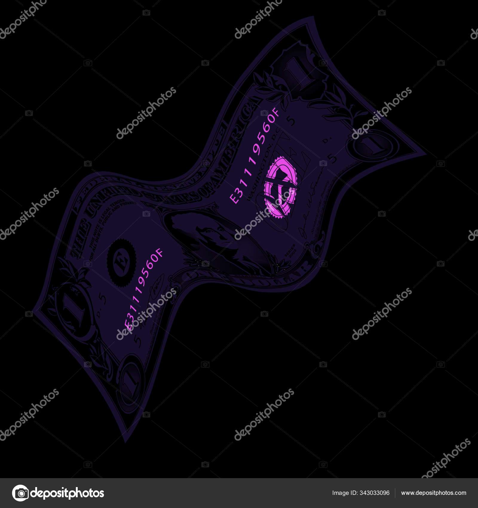 Dancing Dollar Bill Vector Illustration Space Text Stock Illustration ...