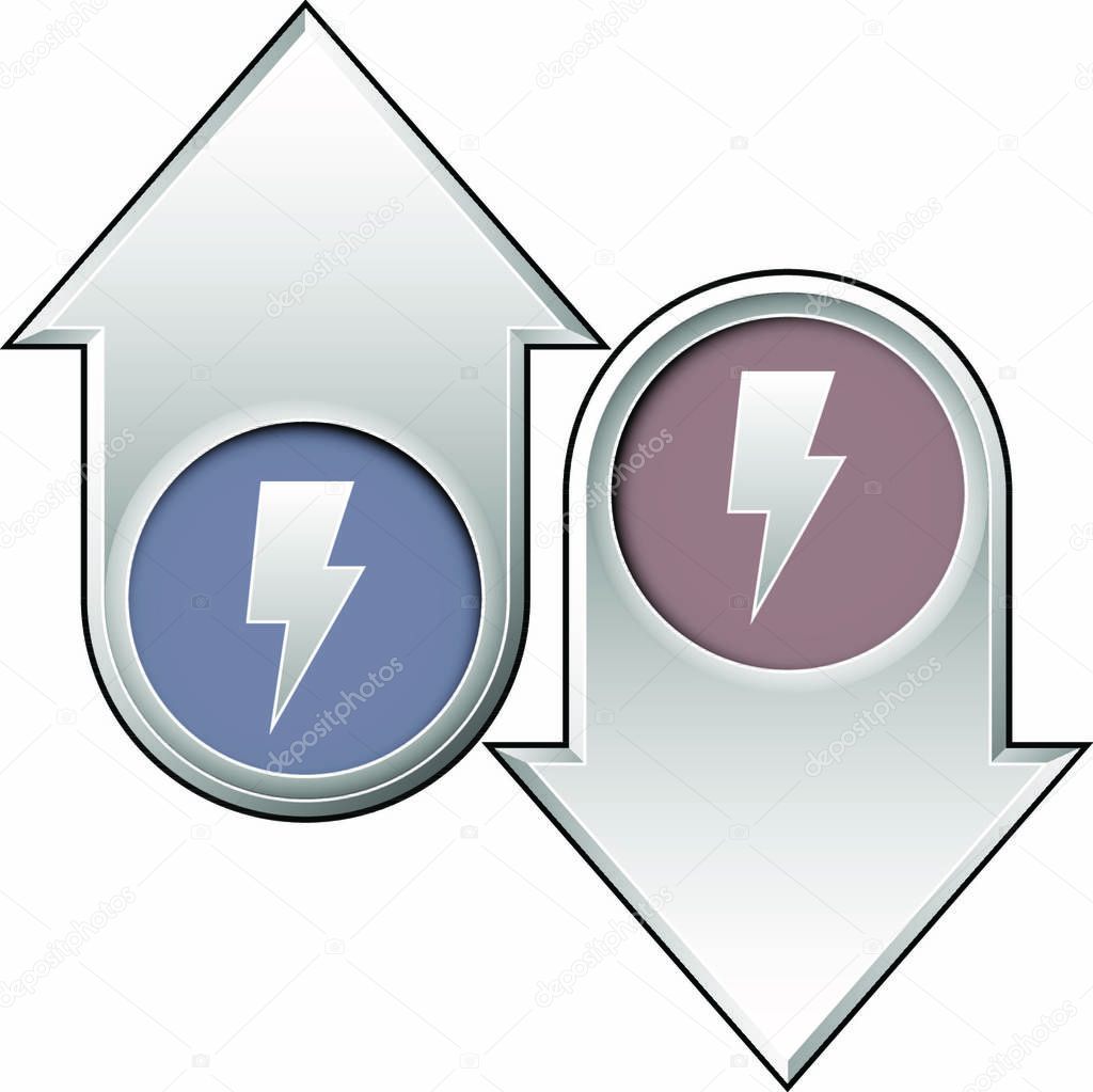 Icono del rayo en los botones de flecha arriba y abajo 2023