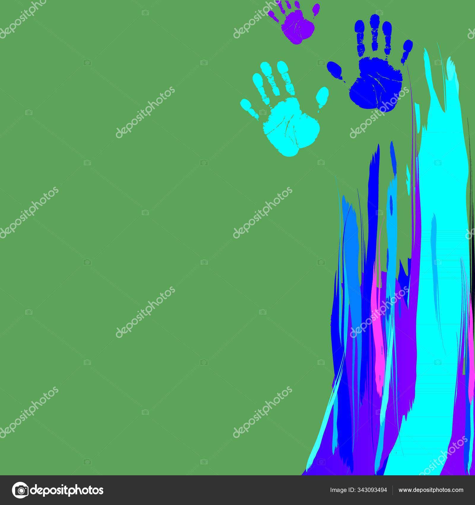 Abstract Background Color Hands Vector Illustration Stock Illustration ...