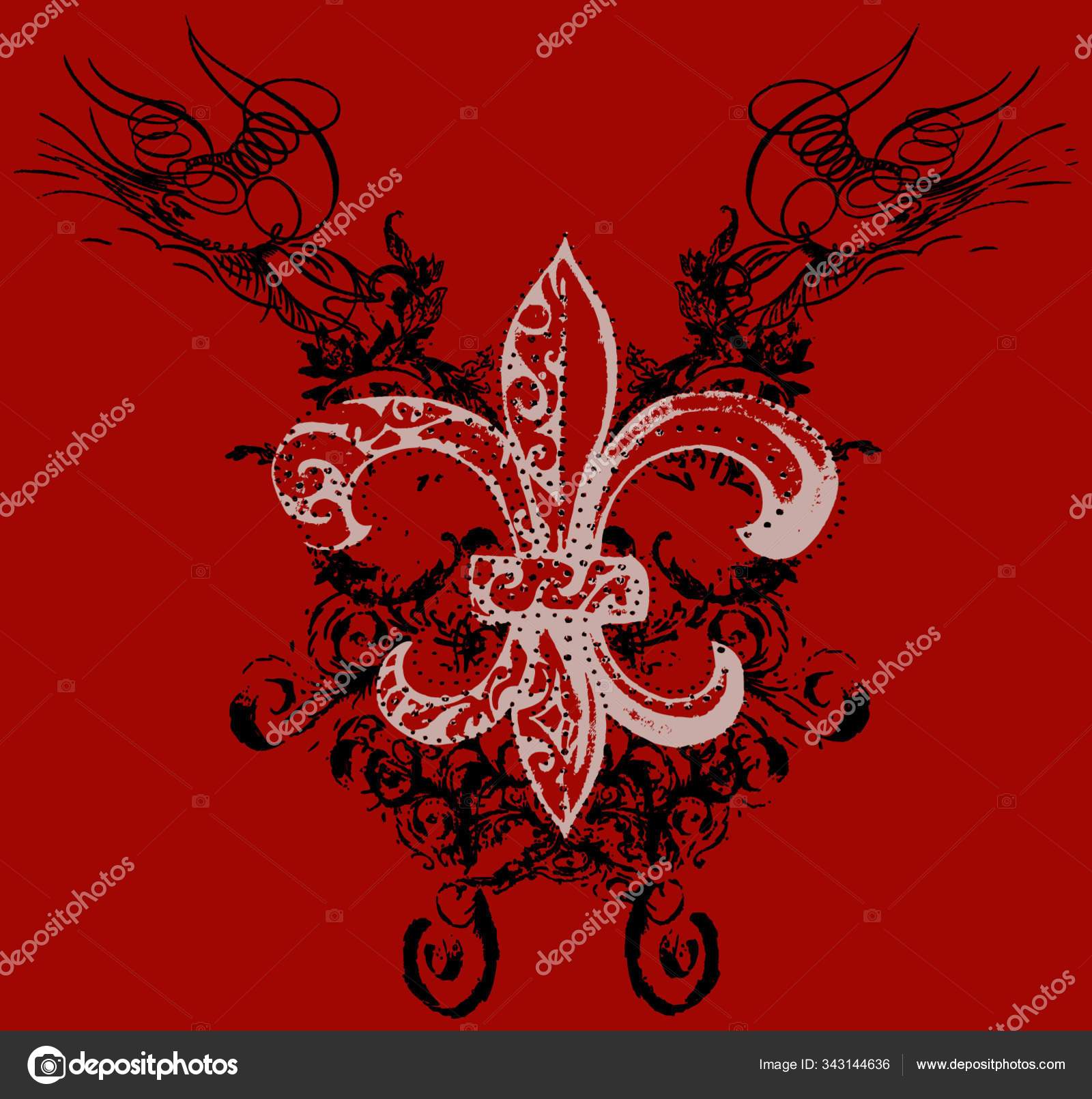 Fleur Lis Scroll Pattern Stock Vector Image by ©YAYImages #343144636