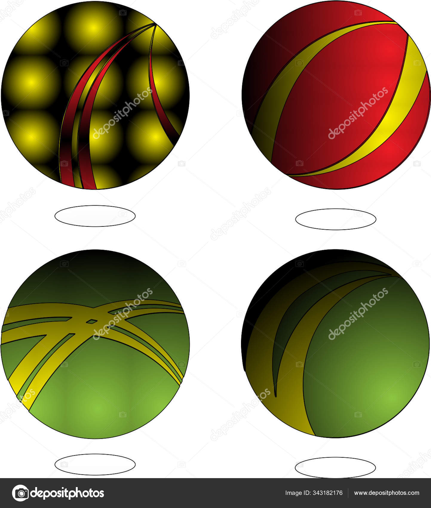 Collection Four Icons Drop Shadow Stock Vector Image by ©YAYImages ...