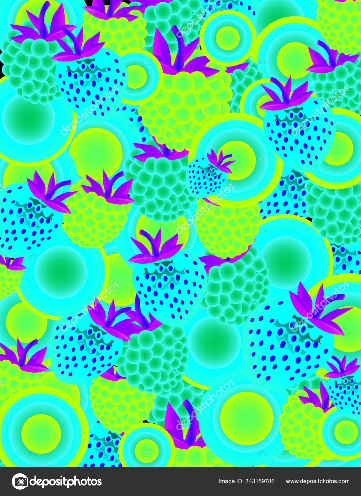 Mix Berries Vector Illustration Stock Vector Image by ©YAYImages #343189786